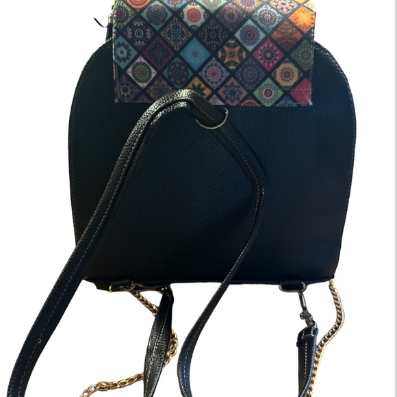 Bags | Fashion Backpackcrossbody Chain Pom Pom Flap Tweed Front Very ...